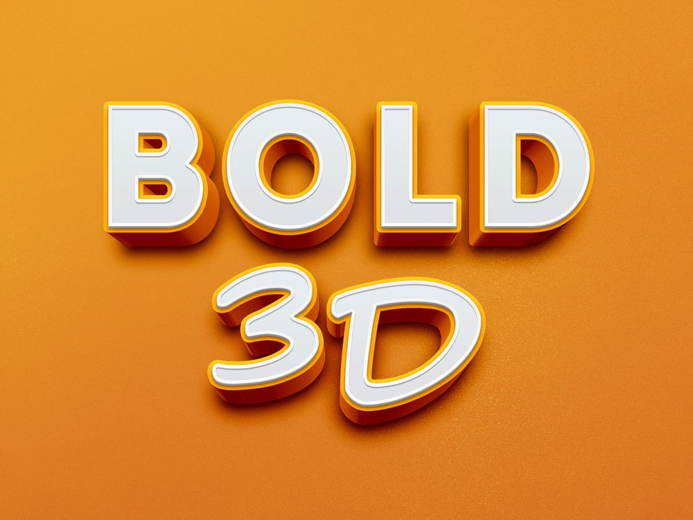 Free Bold 3D Text Effect PSD Mockuptree Free Bold 3D Text Effect PSD Mockuptree