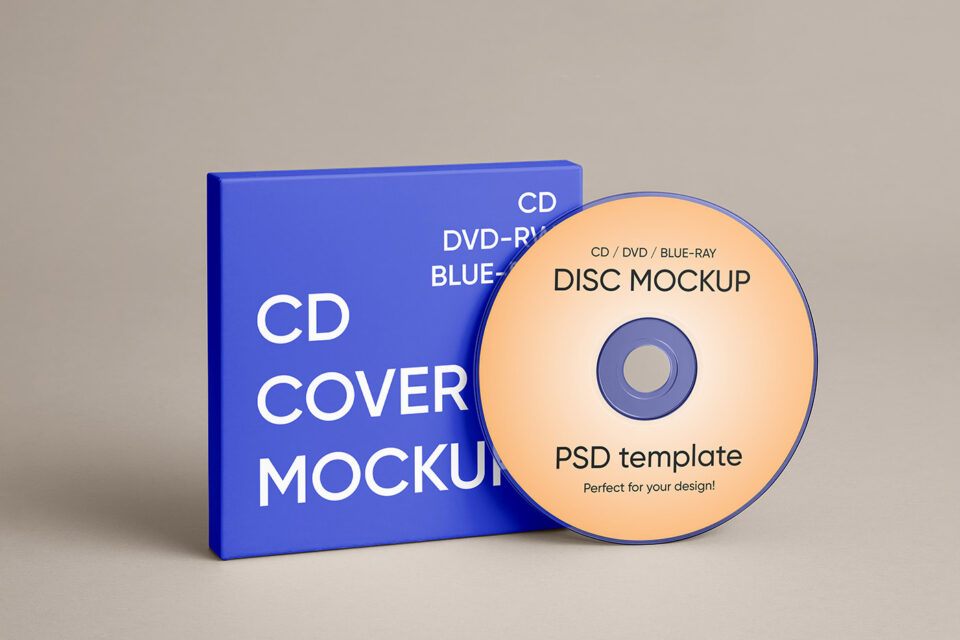 Free Square Box CD Mockup | Mockuptree