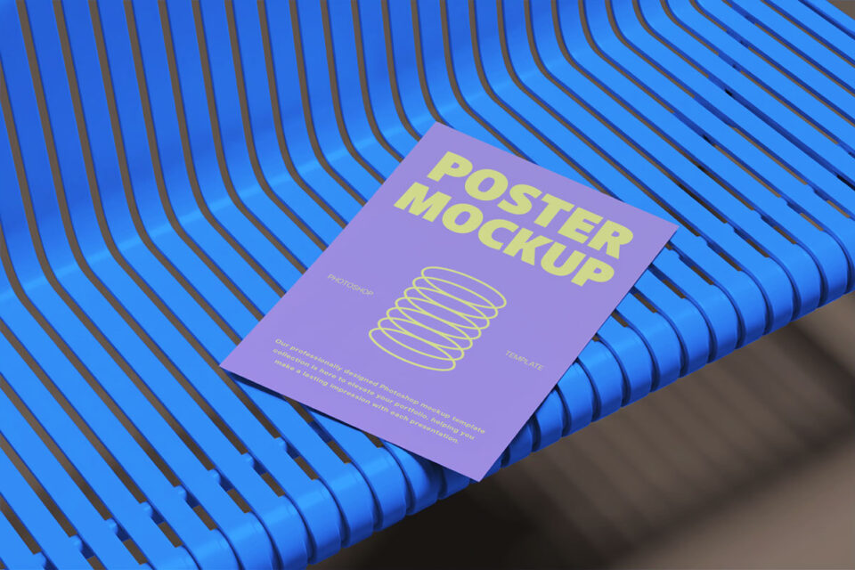 Free Bench Poster Mockup PSD | Mockuptree